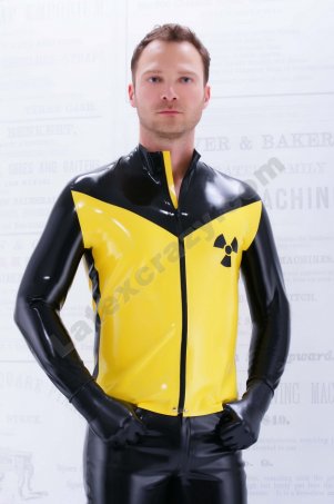 Latex Shirt zweifarbig mit langen Ärmeln kaufen